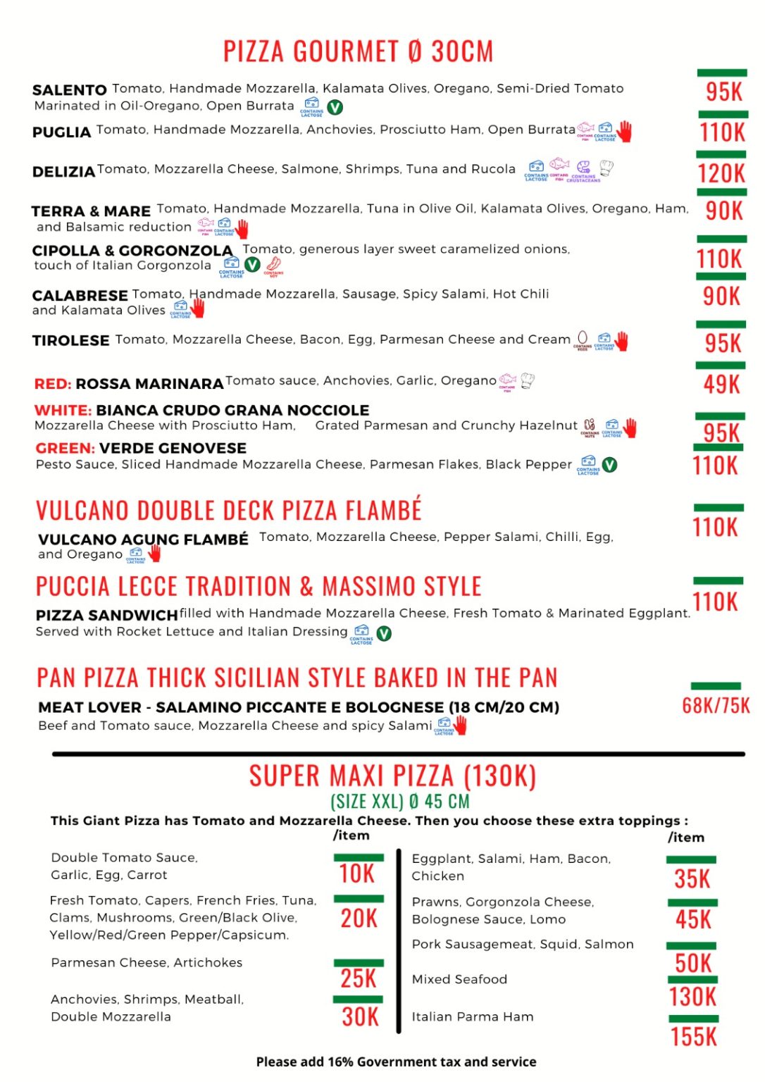 Our Menu – Massimo Italian Restaurant Bali