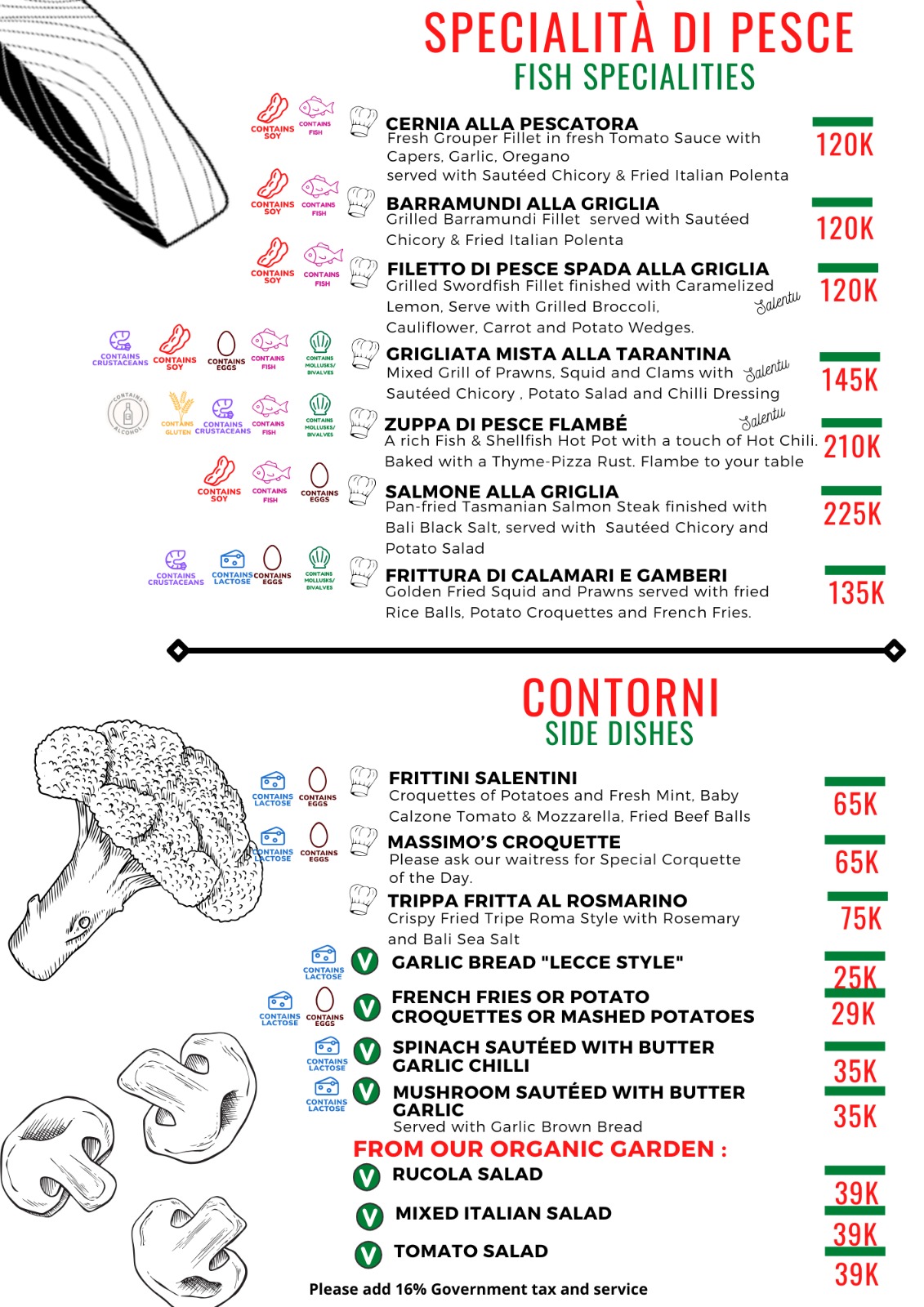 Our Menu – Massimo Italian Restaurant Bali